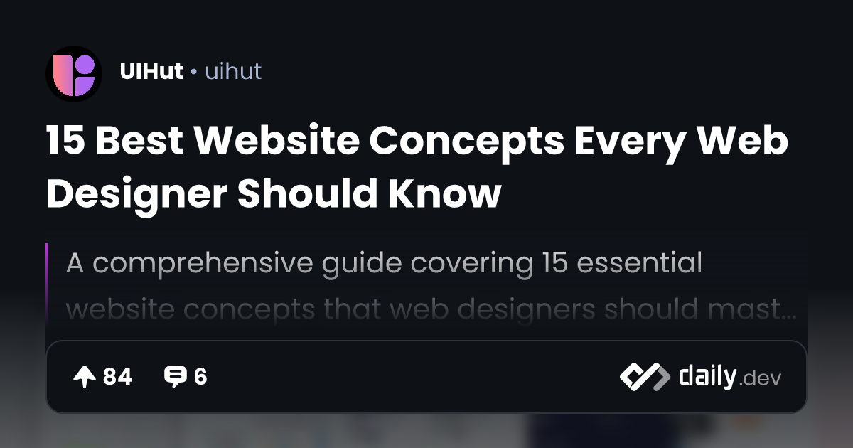 15 Best Website Concepts Every Web Designer Should Know