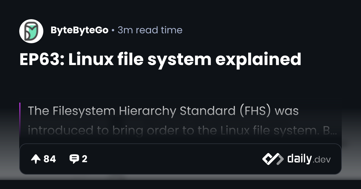 EP63: Linux file system explained | daily.dev