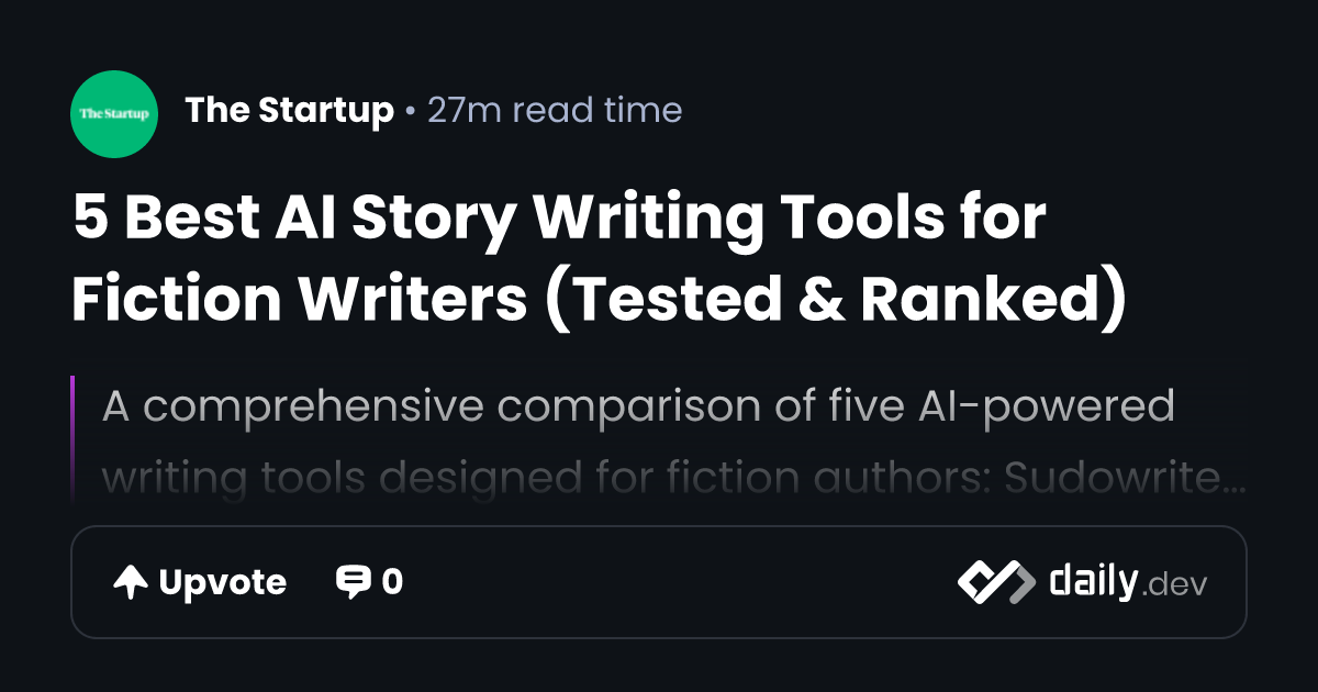 5 Best AI Story Writing Tools for Fiction Writers...