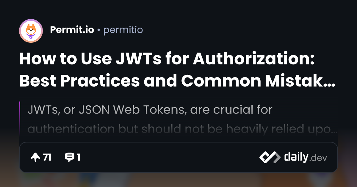 Shared post at Permit.io | daily.dev