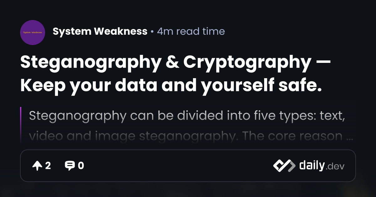 Steganography & Cryptography — Keep your data and...