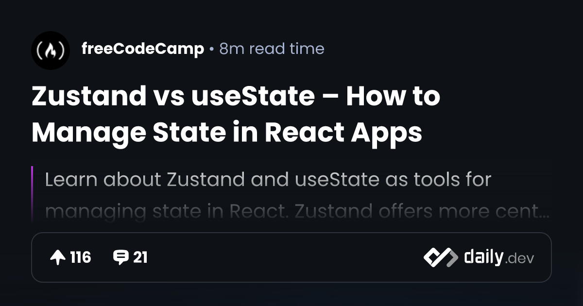 Zustand vs useState – How to Manage State in React Apps