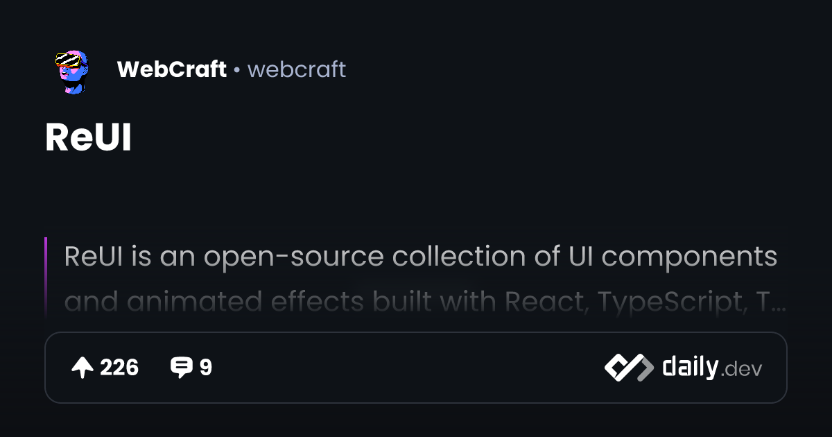 ReUI | daily.dev