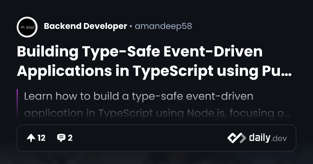 Building Type-Safe Event-Driven Applications in...