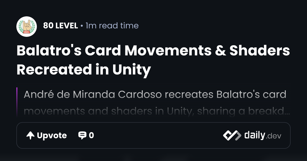 Balatro's Card Movements & Shaders Recreated in Unity