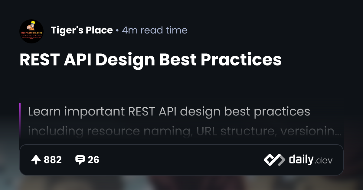 REST API Design Best Practices | daily.dev