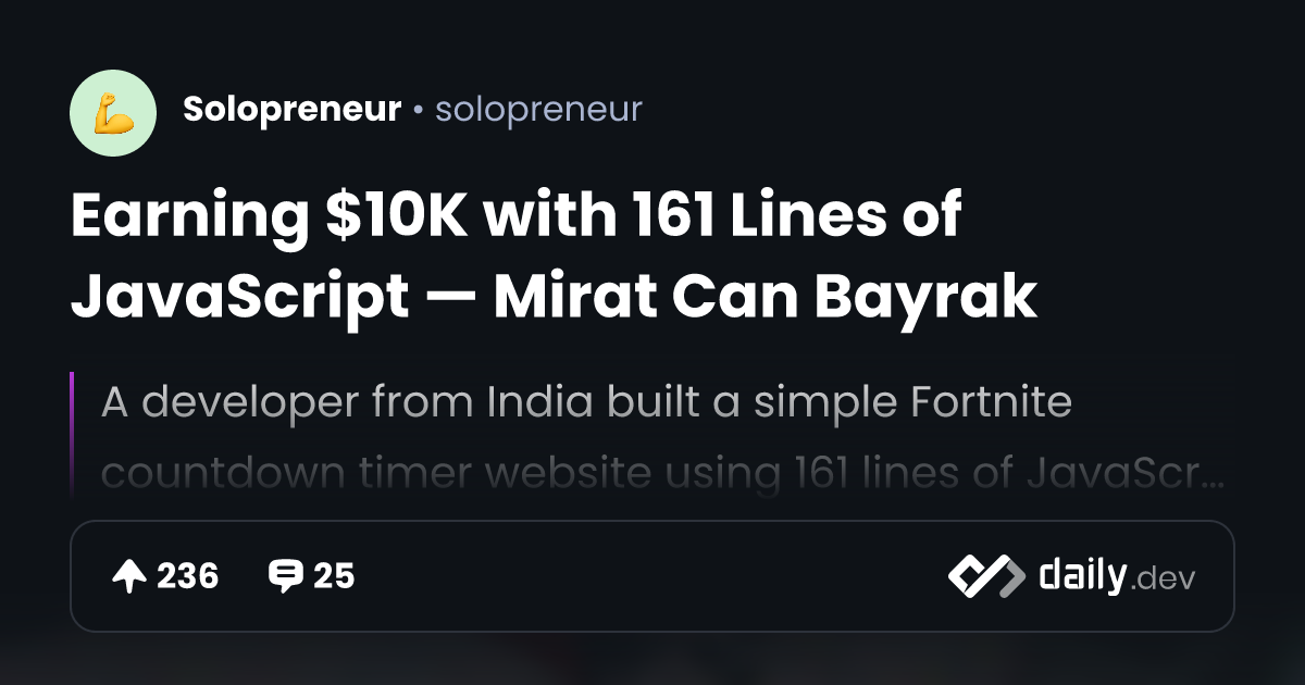 Earning $10K with 161 Lines of JavaScript — Mirat Can Bayrak