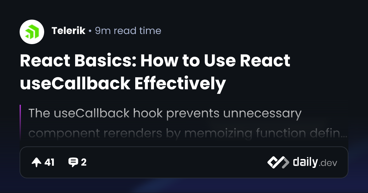 React Basics: How to Use React useCallback Effectively