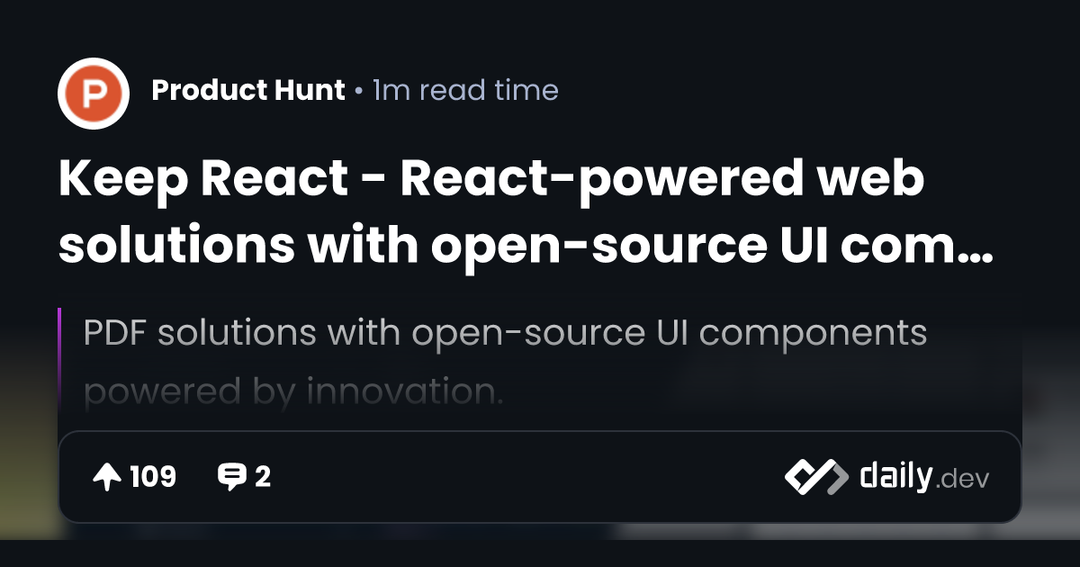 Keep React React Powered Web Solutions With Open Source Ui Components 2729