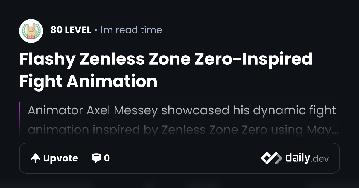 Flashy Zenless Zone Zero-Inspired Fight Animation