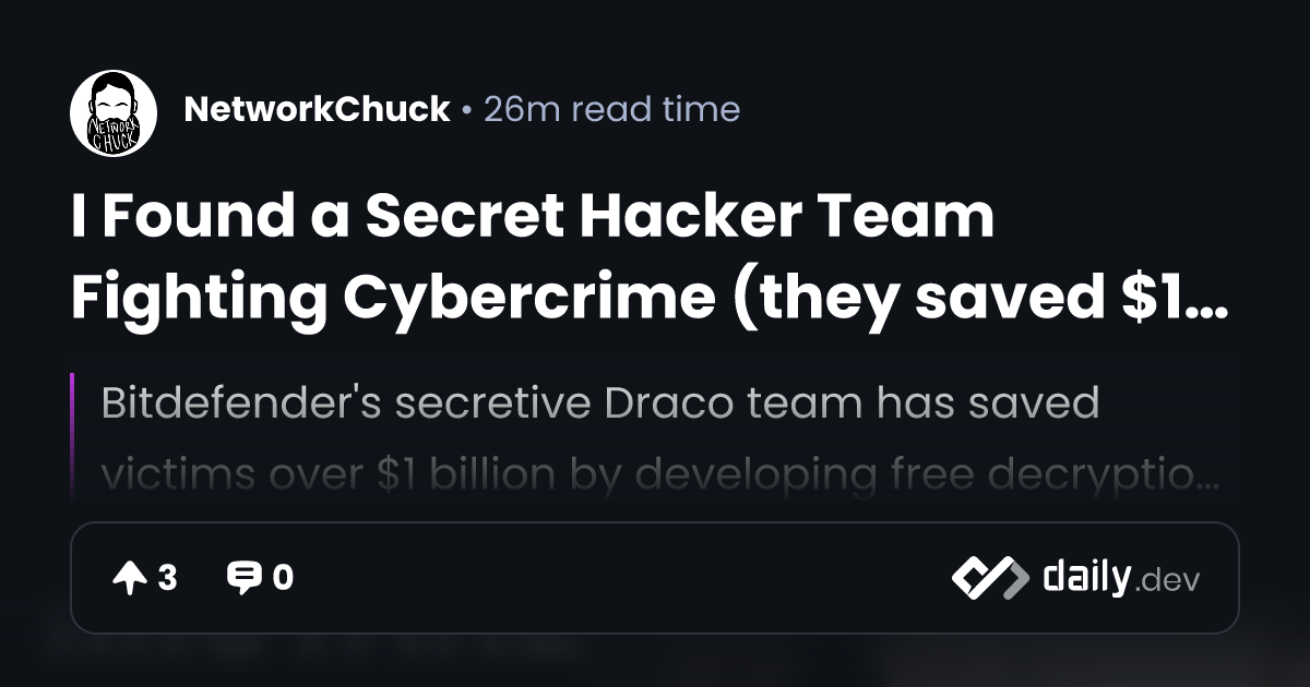 I Found a Secret Hacker Team Fighting Cybercrime (they saved $1 billion ...